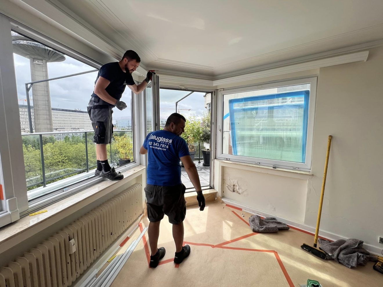 Schaerbeek: Châssis PVC Salamander 76 triple vitrage • AluGlass Bruxelles